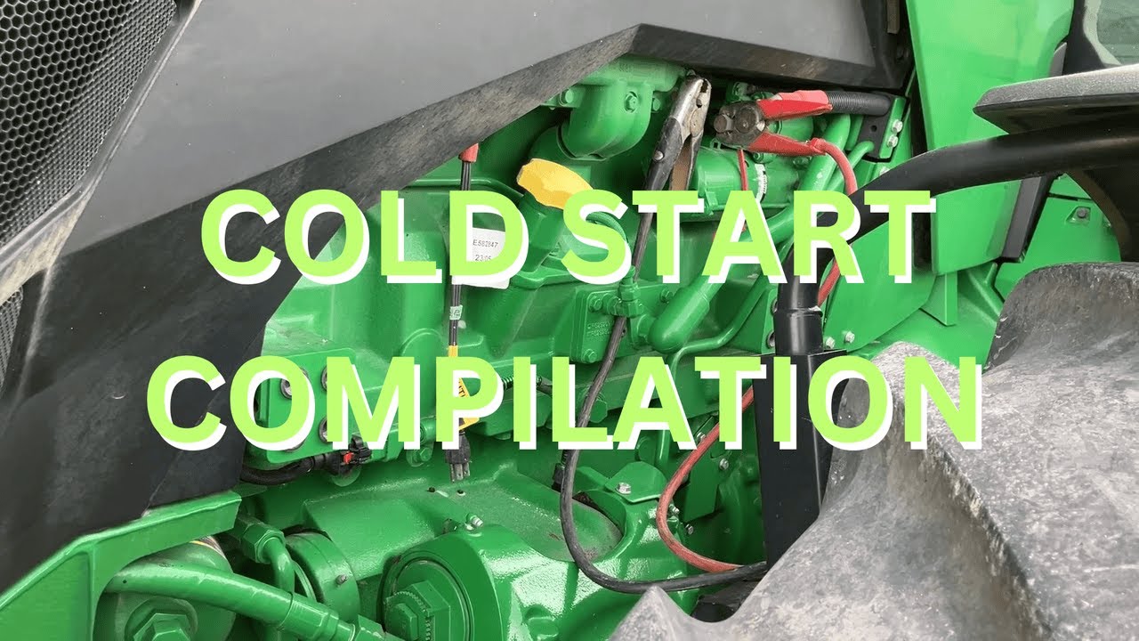 John Deere Engine Cold Start Compilation - YouTube
