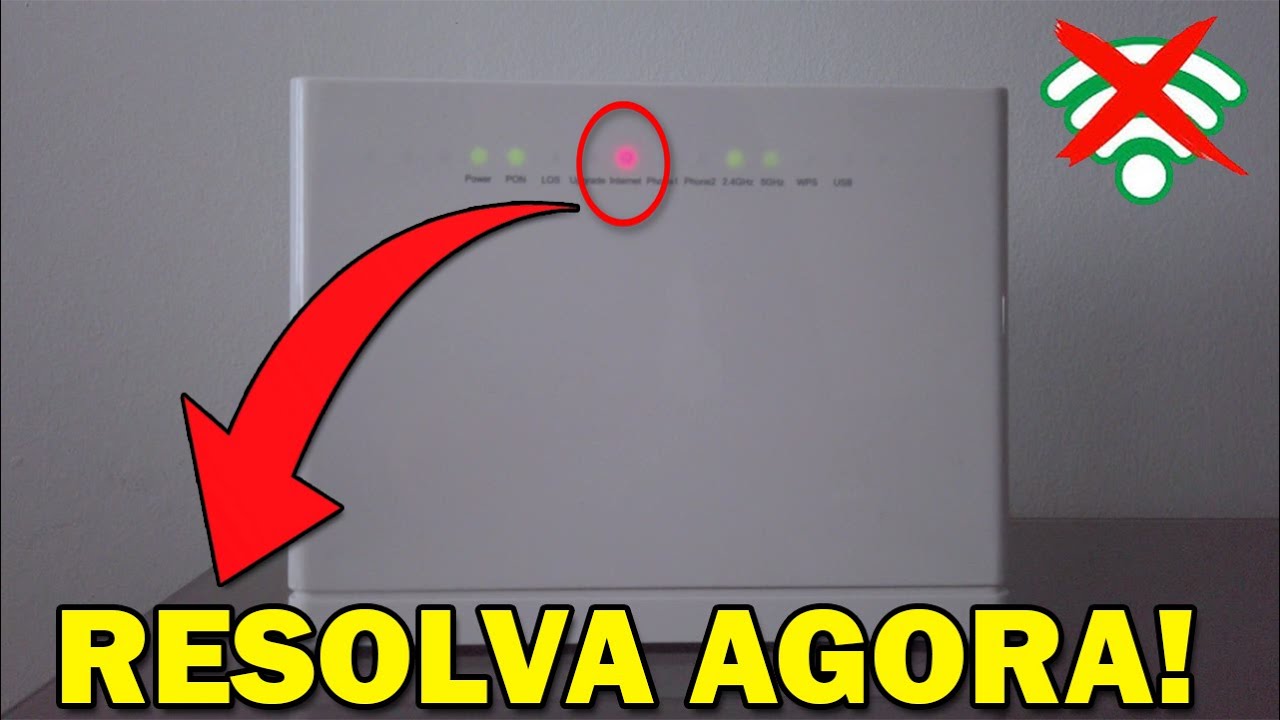 Internet Não Funciona E Roteador Com Luz Vermelha piscando porta Los ...