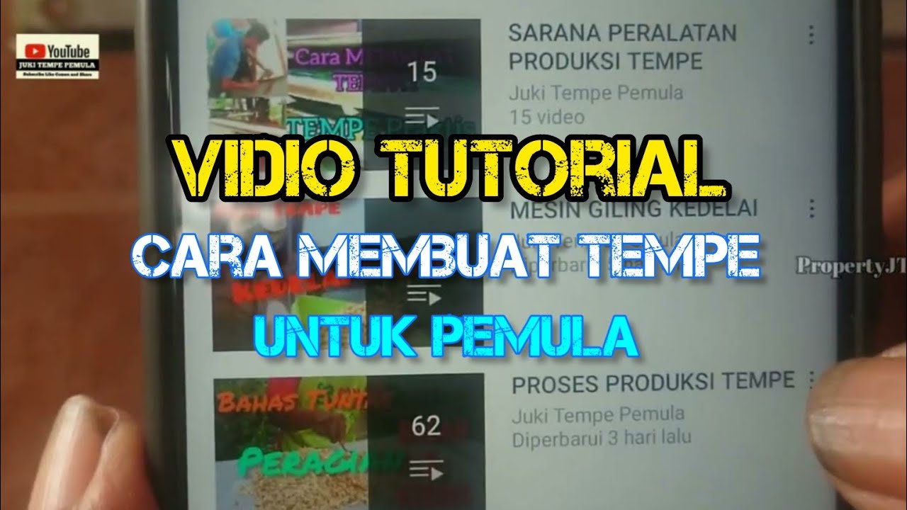 Vidio Tutorial Cara Membuat Tempe Kusus Pemula - YouTube