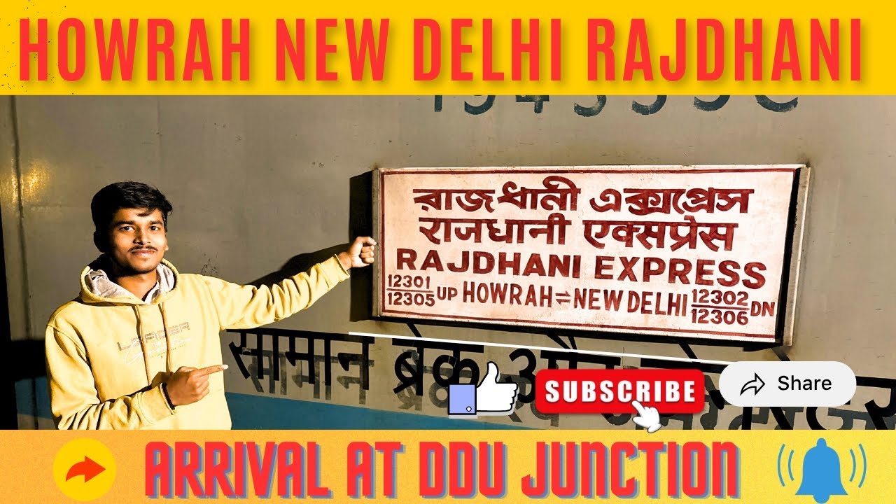 "The Iconic Howrah–New Delhi Rajdhani Express Arrives at DDU! ⚡🚆 - YouTube
