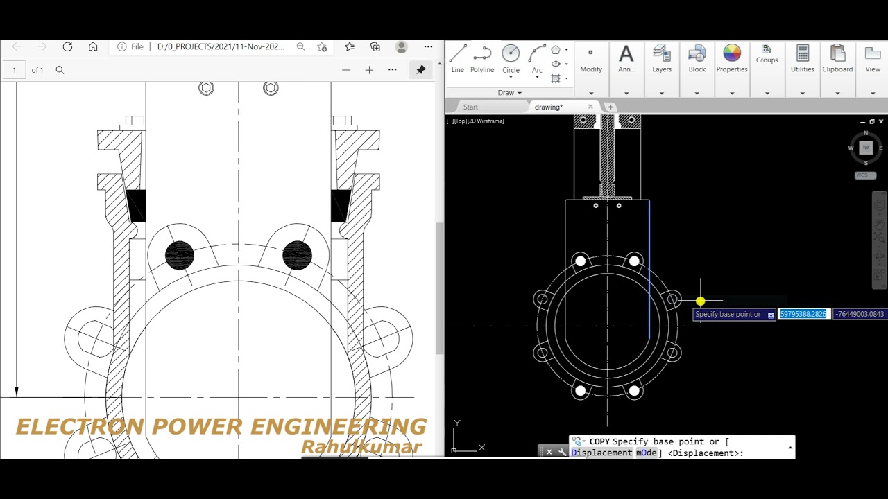 Mechanical valve drawing using CAD part-01 (Autocad) - YouTube