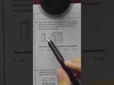 SORU-38 Prizmalar --- 2016-YGS Matematik