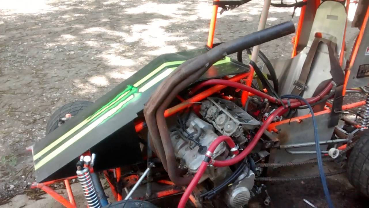 600cc mini sprint startup - YouTube