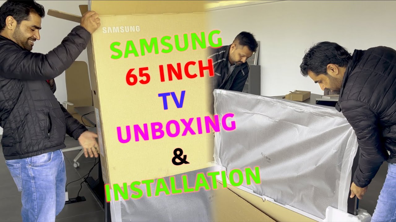 Samsung The Frame 65 Inch TV Unboxing & Installation - YouTube