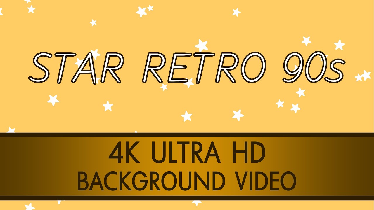 Retro Background Video : 90s Style White Star in Orange - YouTube