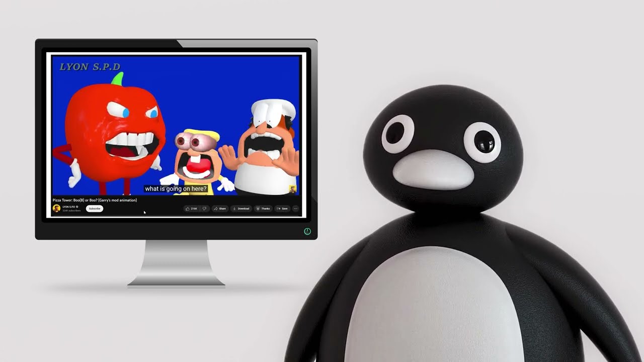 Noot Noot Pizza Tower Scream Boo by Pingu on 8K 60fps - YouTube