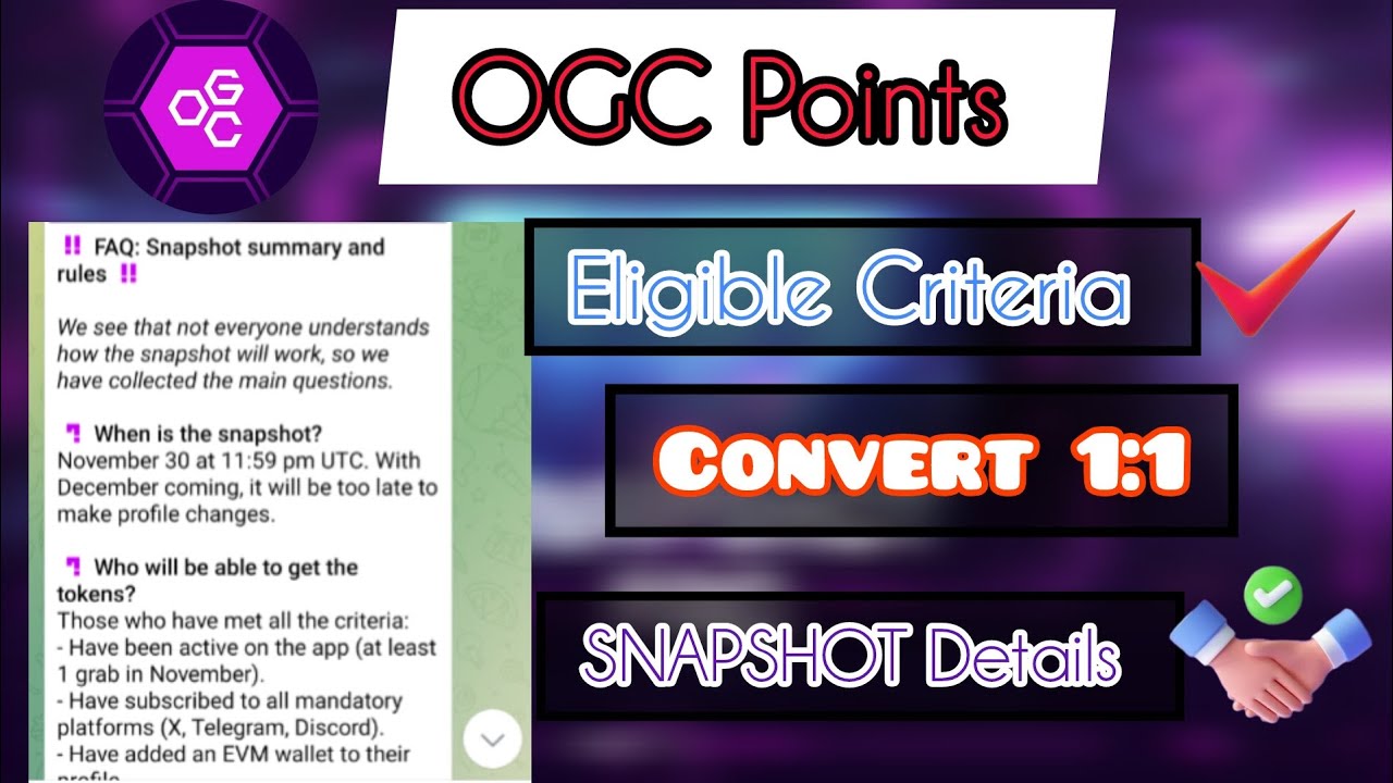 OGC Coin Convert। OGC Snapshot Update । OGC Mining KYC Update | OGC ...