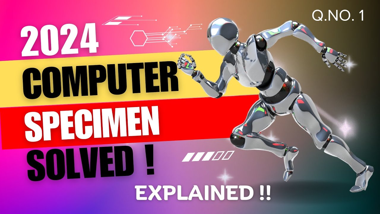 Computer Application Specimen Paper 2024 Solved (ICSE) | Part 1 | Q1 ...