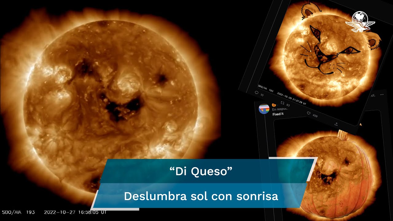 NASA asombra con video: capta al sol sonriendo - YouTube