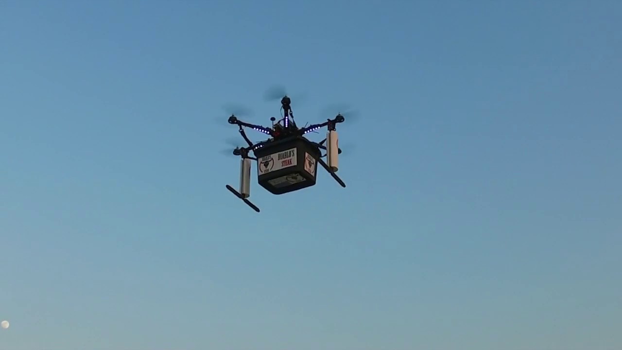 توصيل الطلبات بالطائره في الكويت Drone Delivery in Kuwait - YouTube