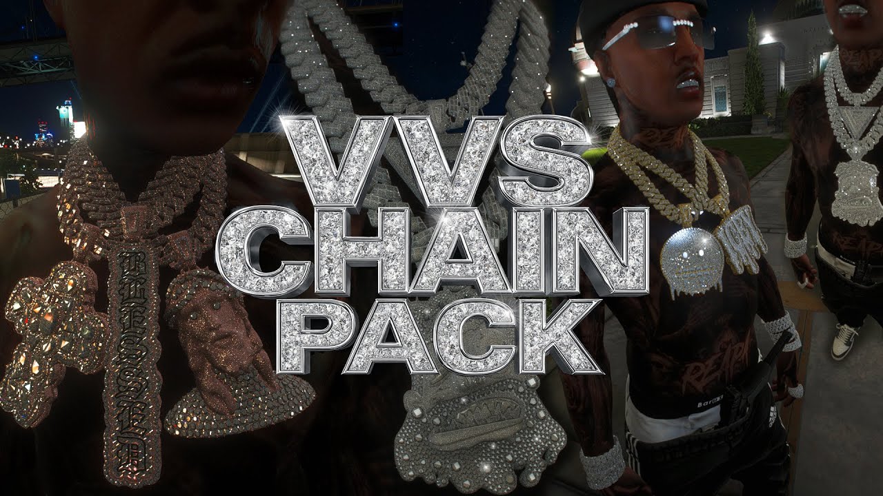 NEW FiveM Chain Pack Iced Out VVS Chains GTA RP Jewelry Showcase - YouTube