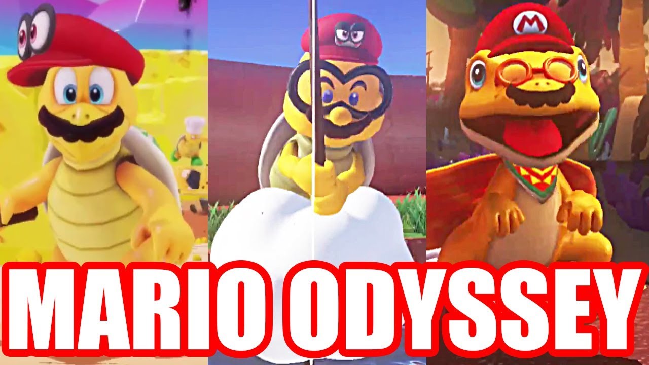 Super Mario Odyssey: ALL MARIO'S TRANSFORMATIONS - The Power To Control ...