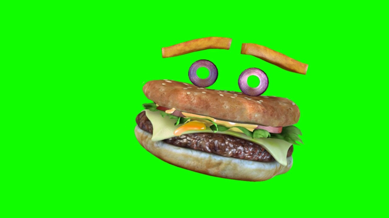 FREE HD Green Screen 3D TALKING HAMBURGER - YouTube