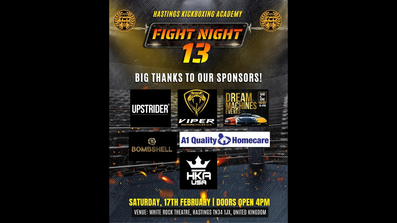 Thank you all our Sponsors HKA Fight Night 13 - YouTube