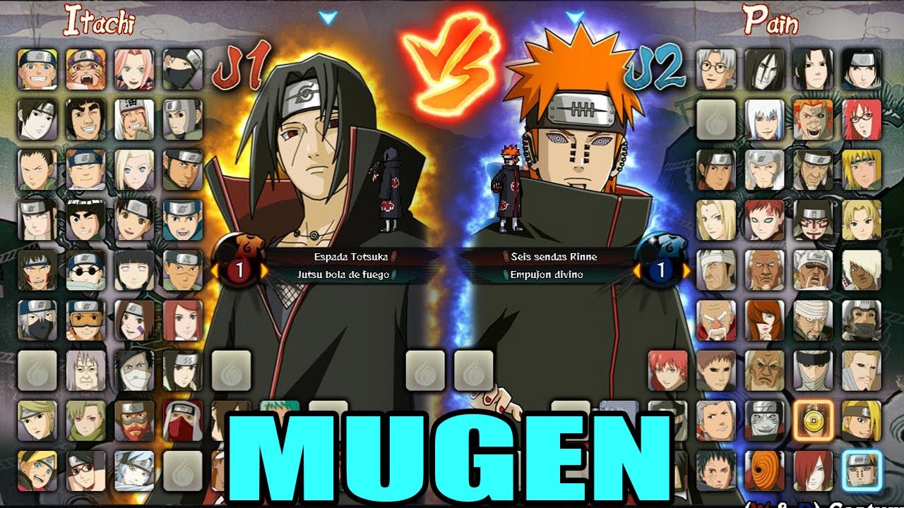 Itachi Vs PAIN -ANIME MUGEN ARENA - YouTube