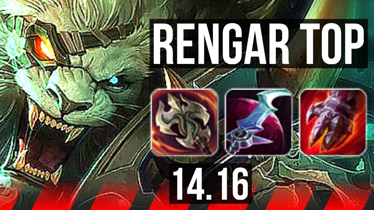 RENGAR vs GNAR (TOP) | 6k comeback, 11/2/10, 1200+ games, Legendary | EUW Grandmaster | 14.16 ...