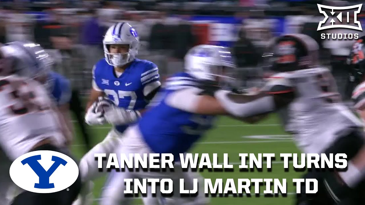 Tanner Wall's Long INT Return Leads to a LJ Martin Rushing TD - YouTube