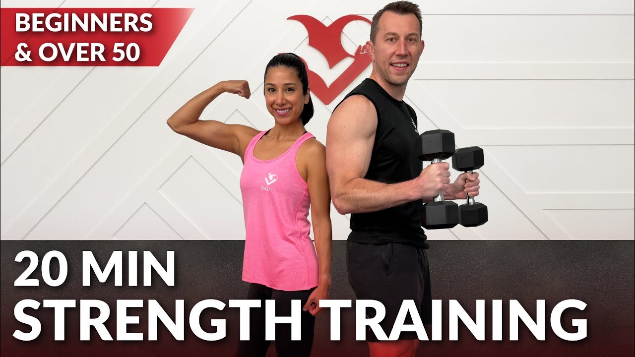20 Min Full Body Beginner Workout At Home Dumbbell Strength Training
