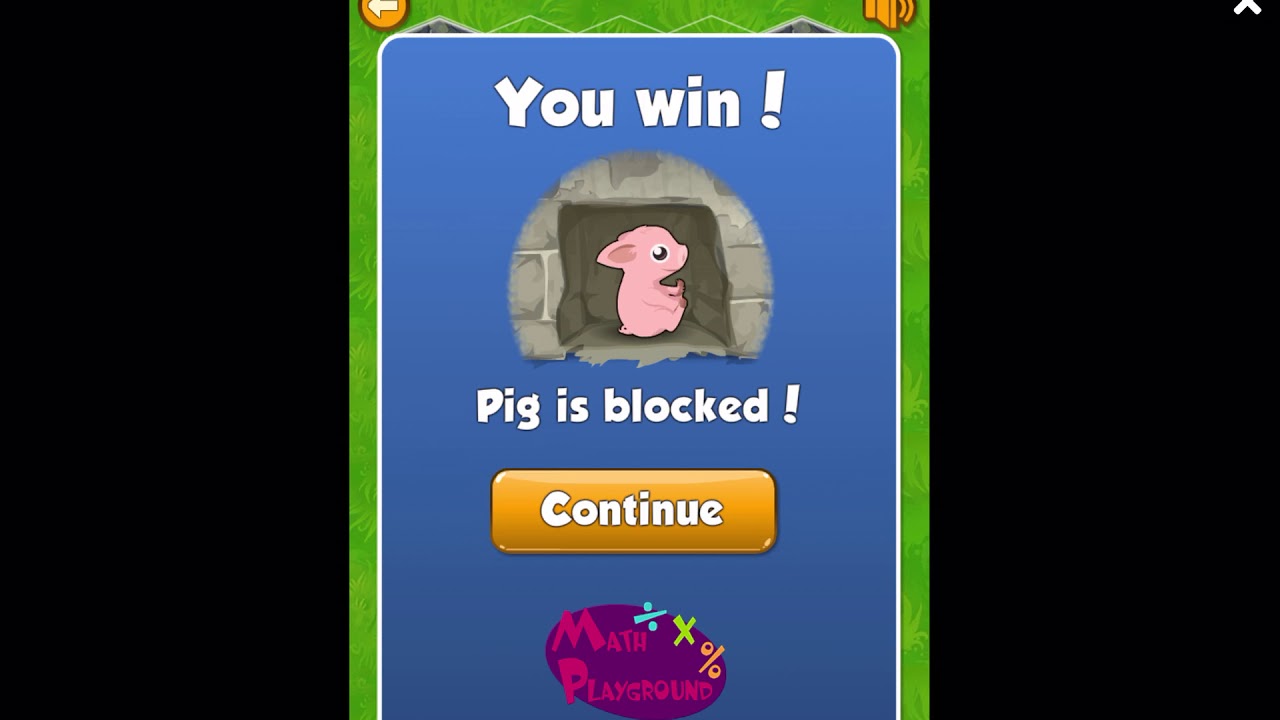 Block the pig - YouTube