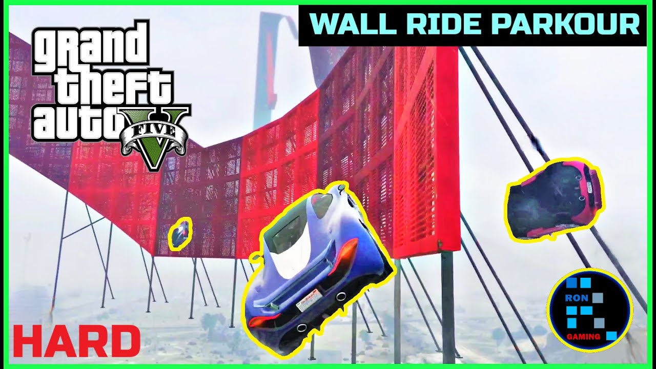 GTA V | Amazing Wall Ride Hard Parkour Fun - YouTube