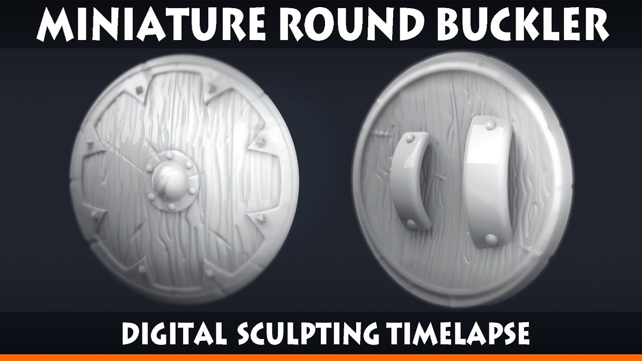 ZBrush Miniature - Round Buckler Timelapse - YouTube