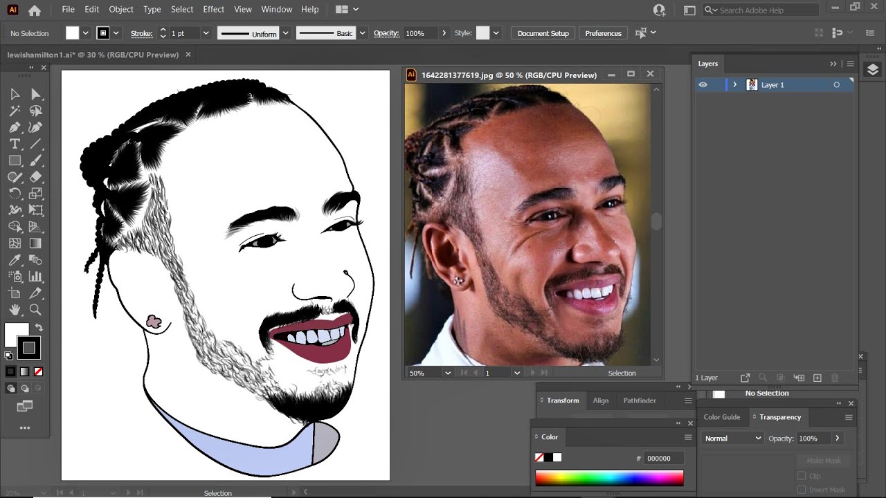 How to cartoon yourself step to step tutorial | Adobe illustrator ...