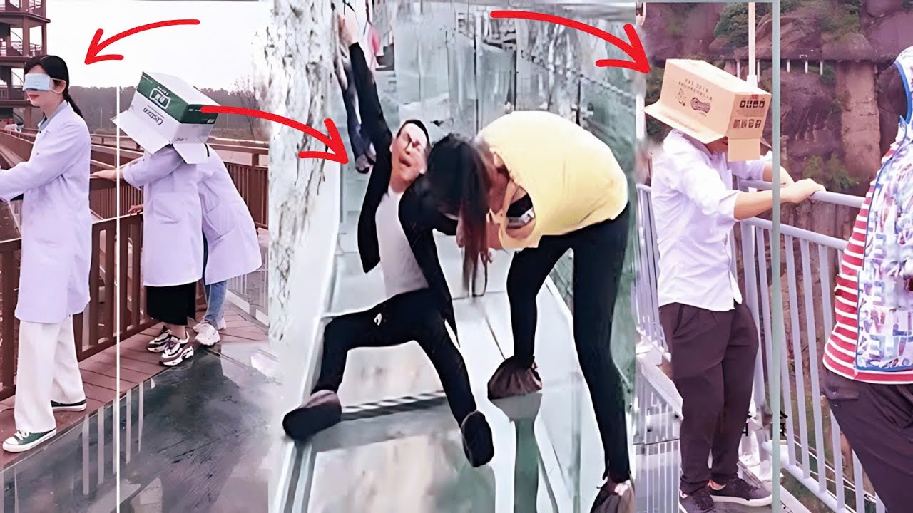 Scariest Cliff-side Glass Walkway | Glass bridge crack effect | Glass ...