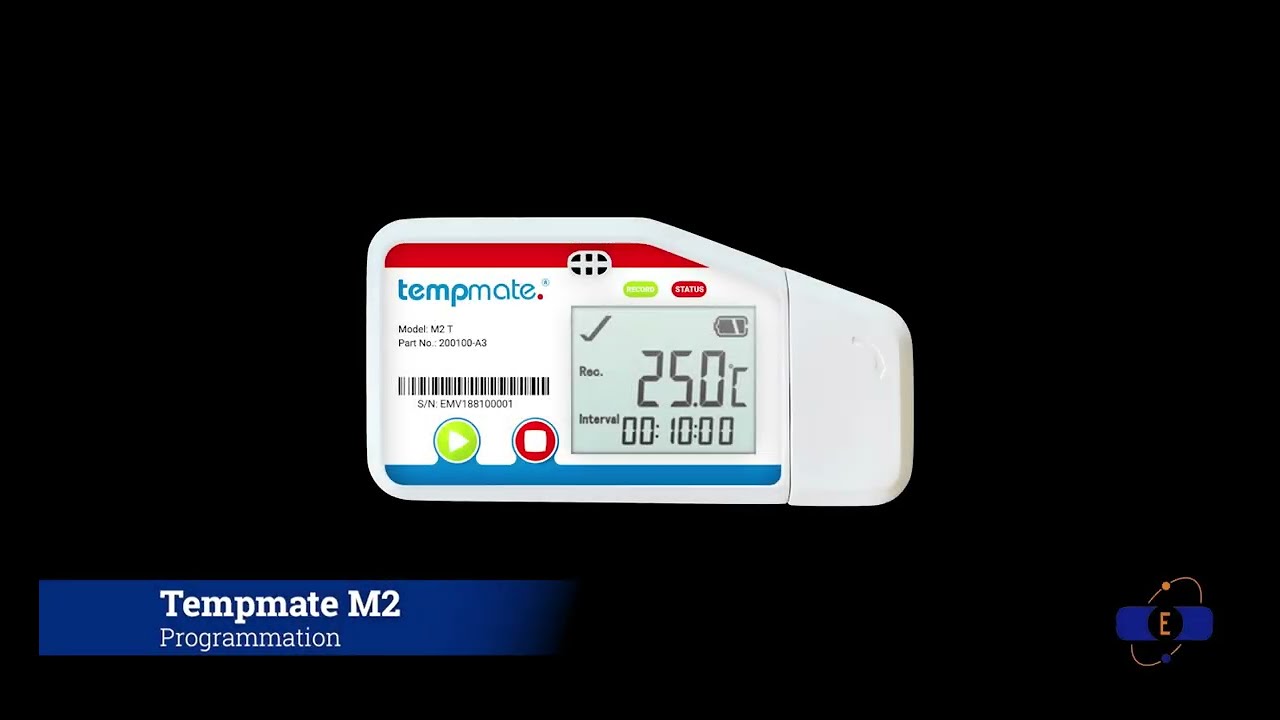 Configuration enregistreur de température Tempmate M2 - YouTube