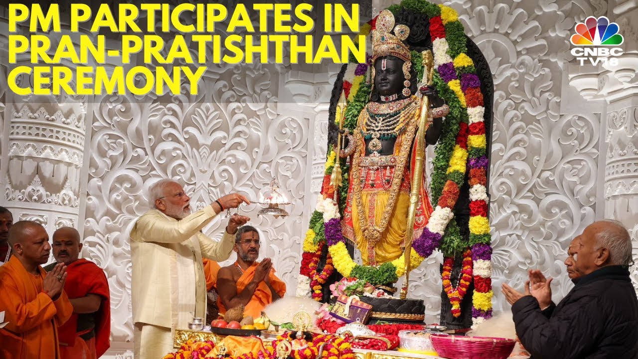 PM Modi Participates In Pran-Pratishthan Ceremony | Ayodhya Ram Mandir ...
