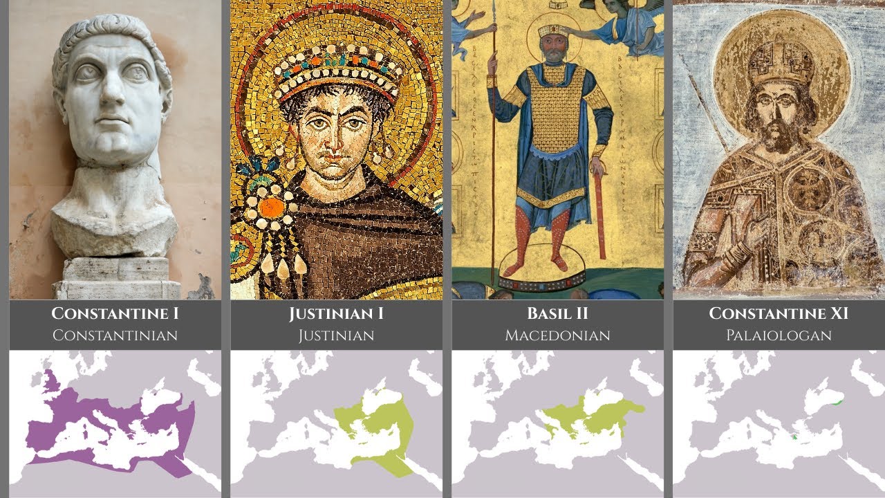 Timeline of Byzantine Emperors: Eastern Rome from 395 to 1453 AD - YouTube