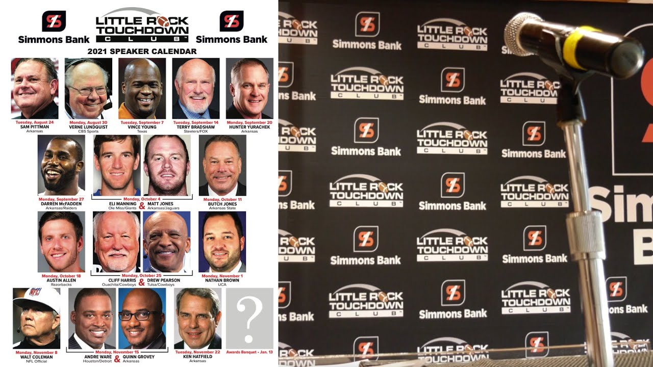 Little Rock Touchdown Club unveils fall speaker lineup full of football ...