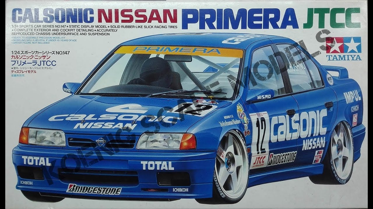 Обзор Calsonic Nissan Primera JTCC Tamiya 1/24 (сборные модели) - YouTube
