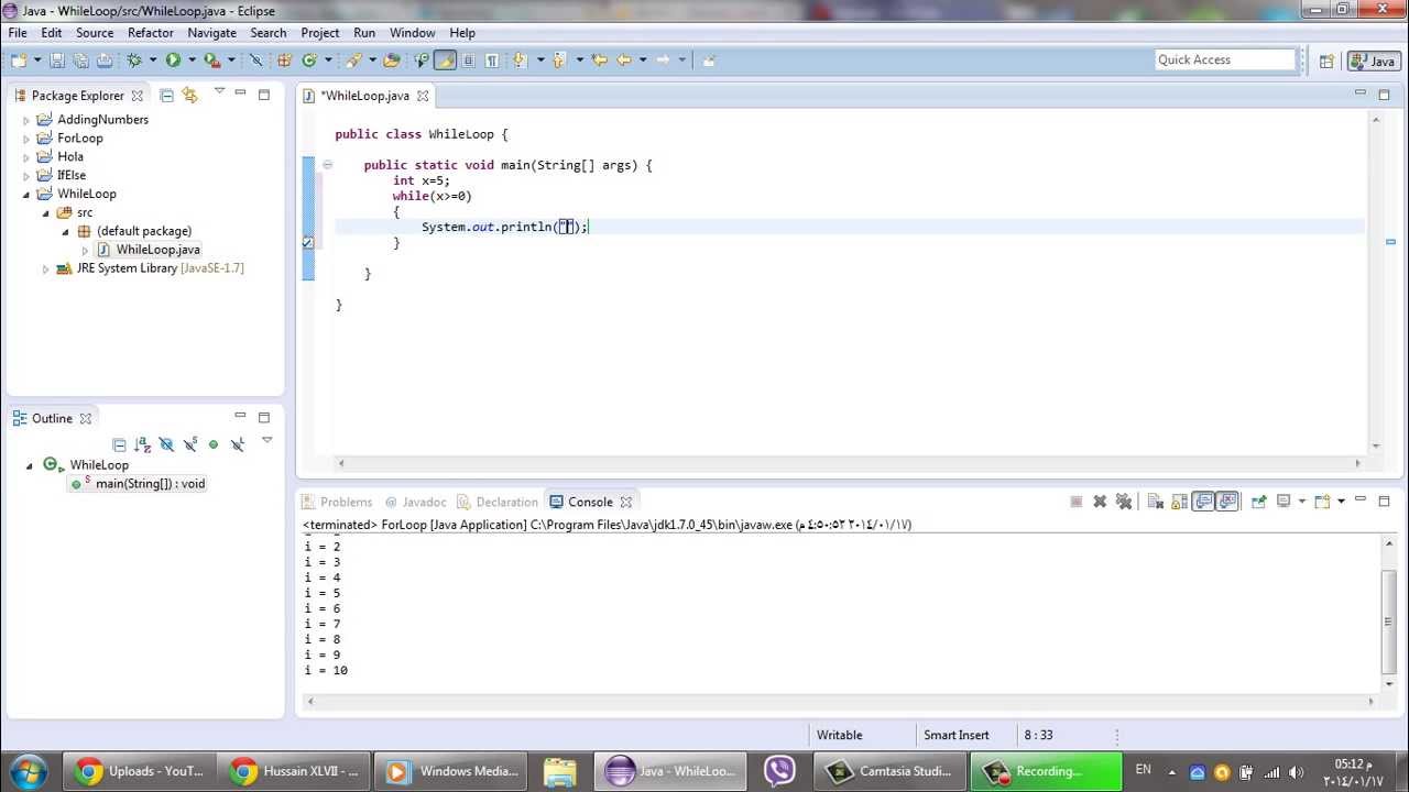 Eclipse While Loop Using Java Youtube 4821