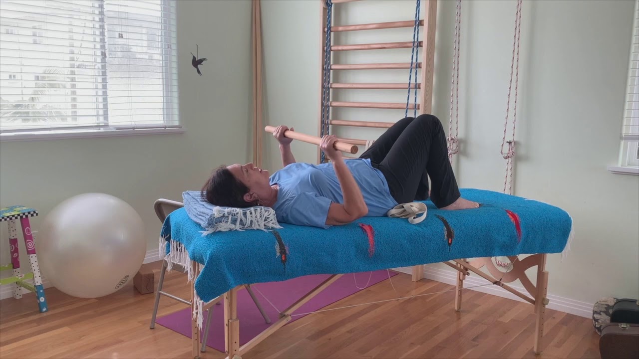 Shoulder Range of Motion in Supine - YouTube