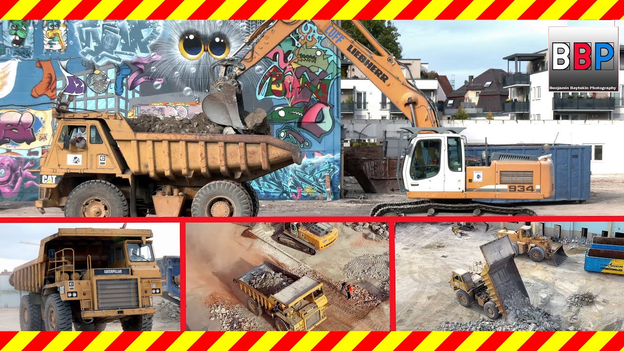 ⚠️ Liebherr R 934C & Caterpillar 769C ⚠️, Luff Abbruch, Augsburg ...