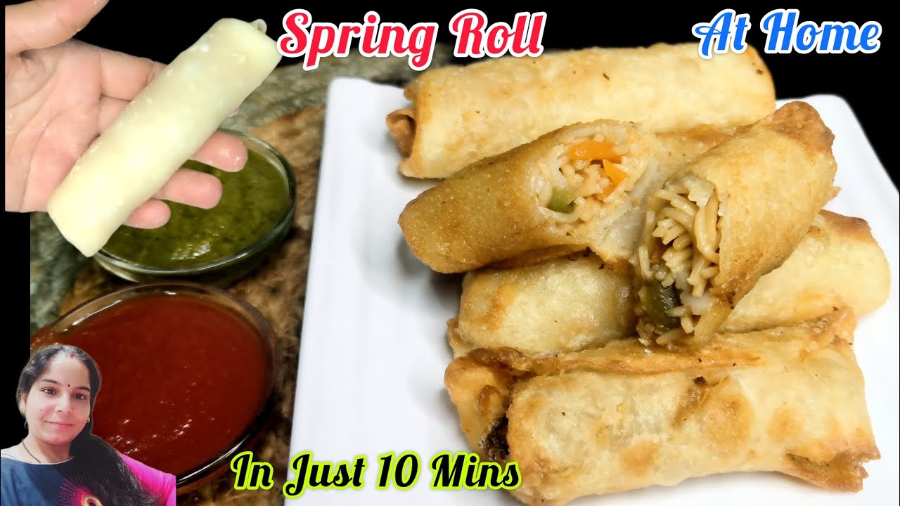 Spring Rolls Recipe With Homemade Spring Roll Sheets 😋 How To Make ...