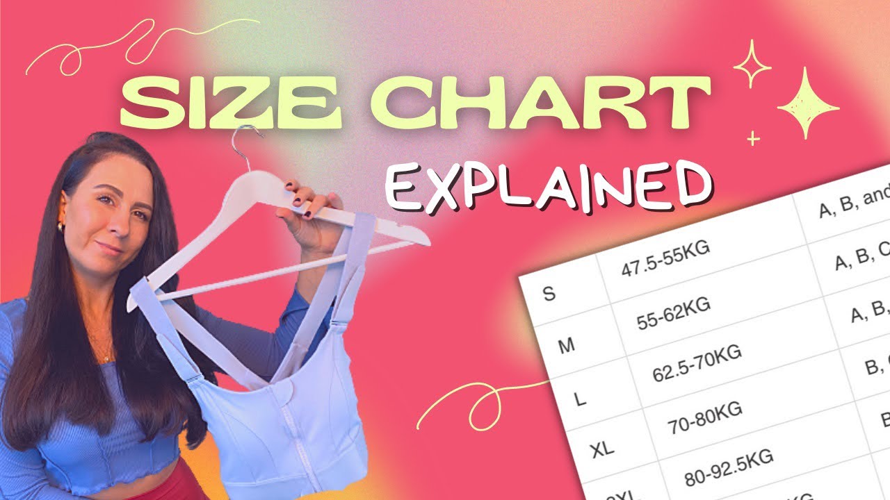 *Life Changing* Extreme High Support Sports Bra | Size Chart Explained ...