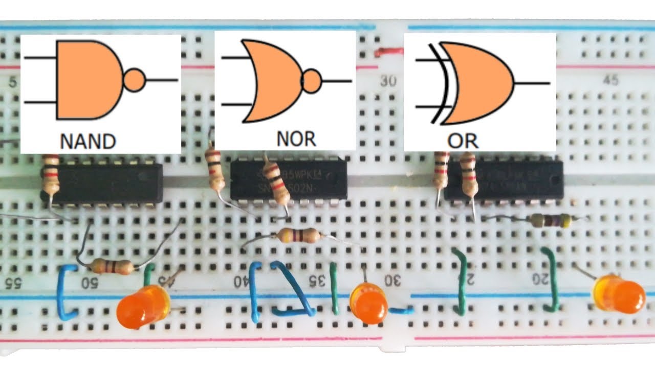 Las 3 Compuertas Logicas - Electronica Digital - YouTube