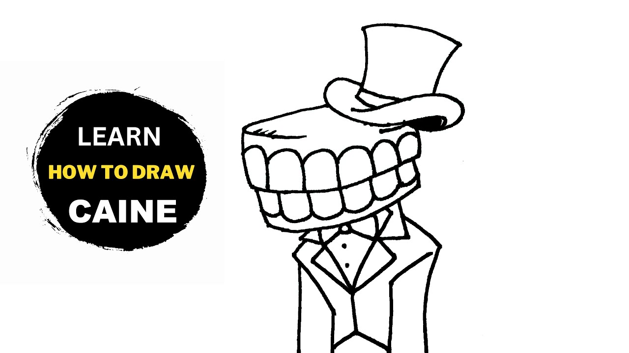 How To Draw Caine Step By Step | The Amazing Digital Circus Character ...