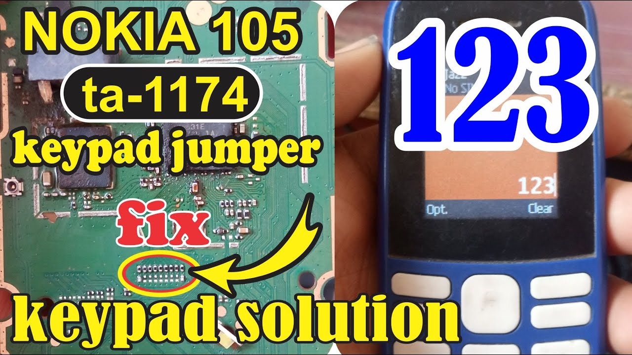 Nokia 105 ta 1174 123 button not working solution/keypad solution/Nokia ...