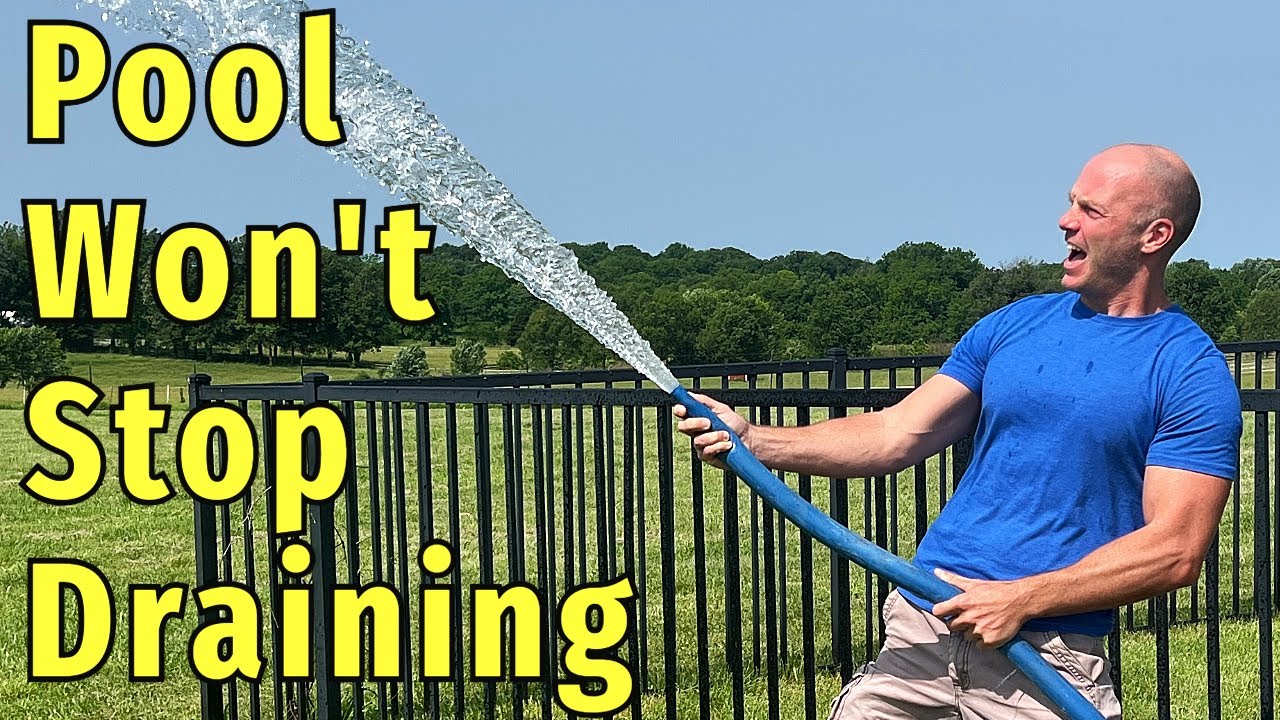 Pool is Leaking Water Out of the Drain Line - YouTube