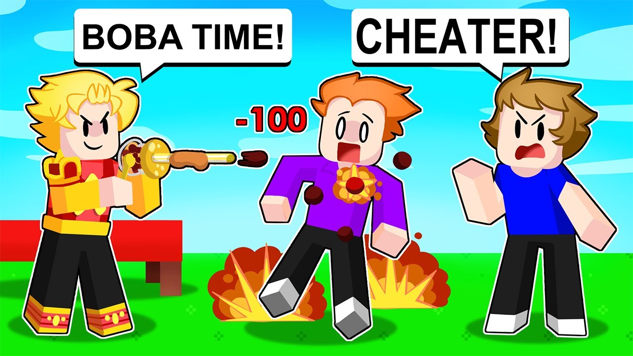I Secretly Cheated Using new OP BOBA BLASTER! (Roblox Bedwars) - YouTube