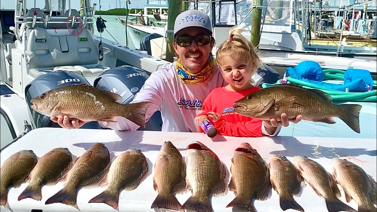 *Mangrove* Snapper! Catch Clean Cook! Sadie's first fish! - YouTube