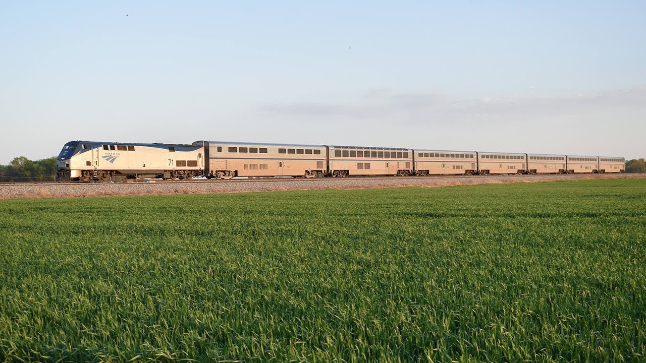 AMTK 71 Leads Amtrak 391 & 392 - YouTube