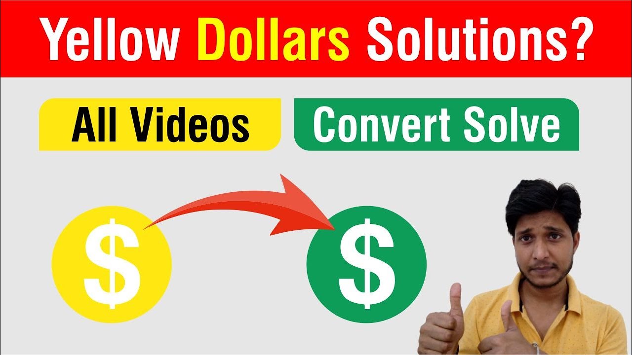 How to solve yellow dollar problem | 😭 Yellow Dollars on All videos ...