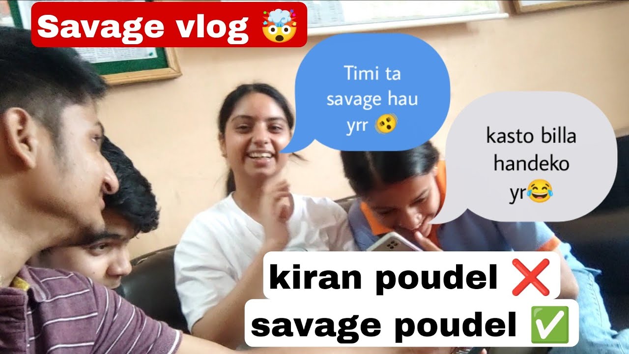 Savage reply diyepaxi yesto bhayo 😝 |kiran poudel vlogs| - YouTube