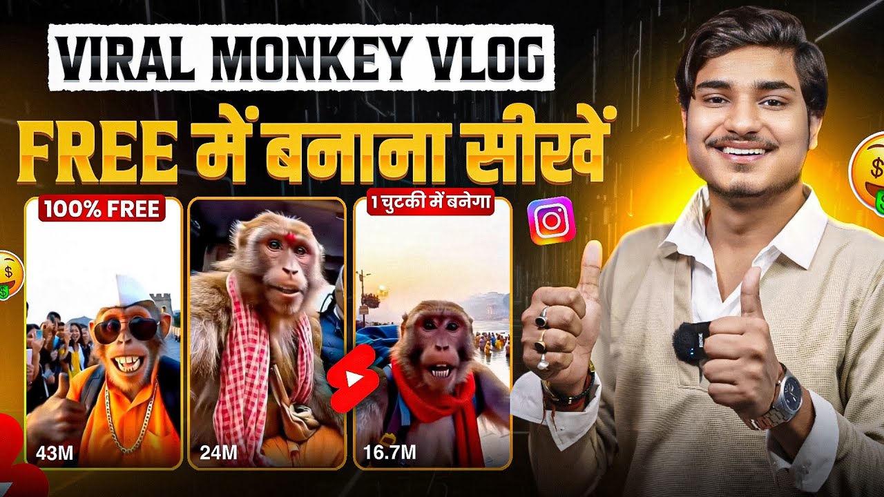 Viral Monkey Ai Video Kaise Banaye | How To Make Monkey Vlog With Ai | Ai Vlog Video Kaise ...