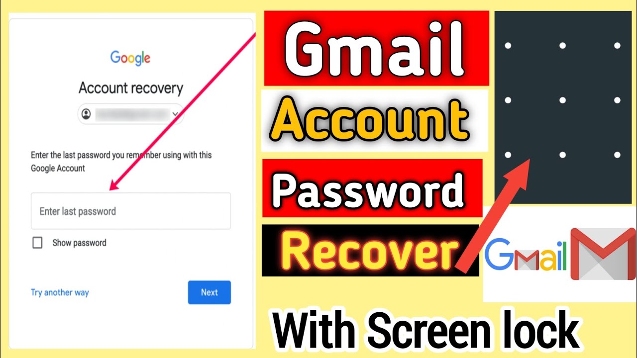 how to recover gmail account password | Screen lock se Gmail Password ...