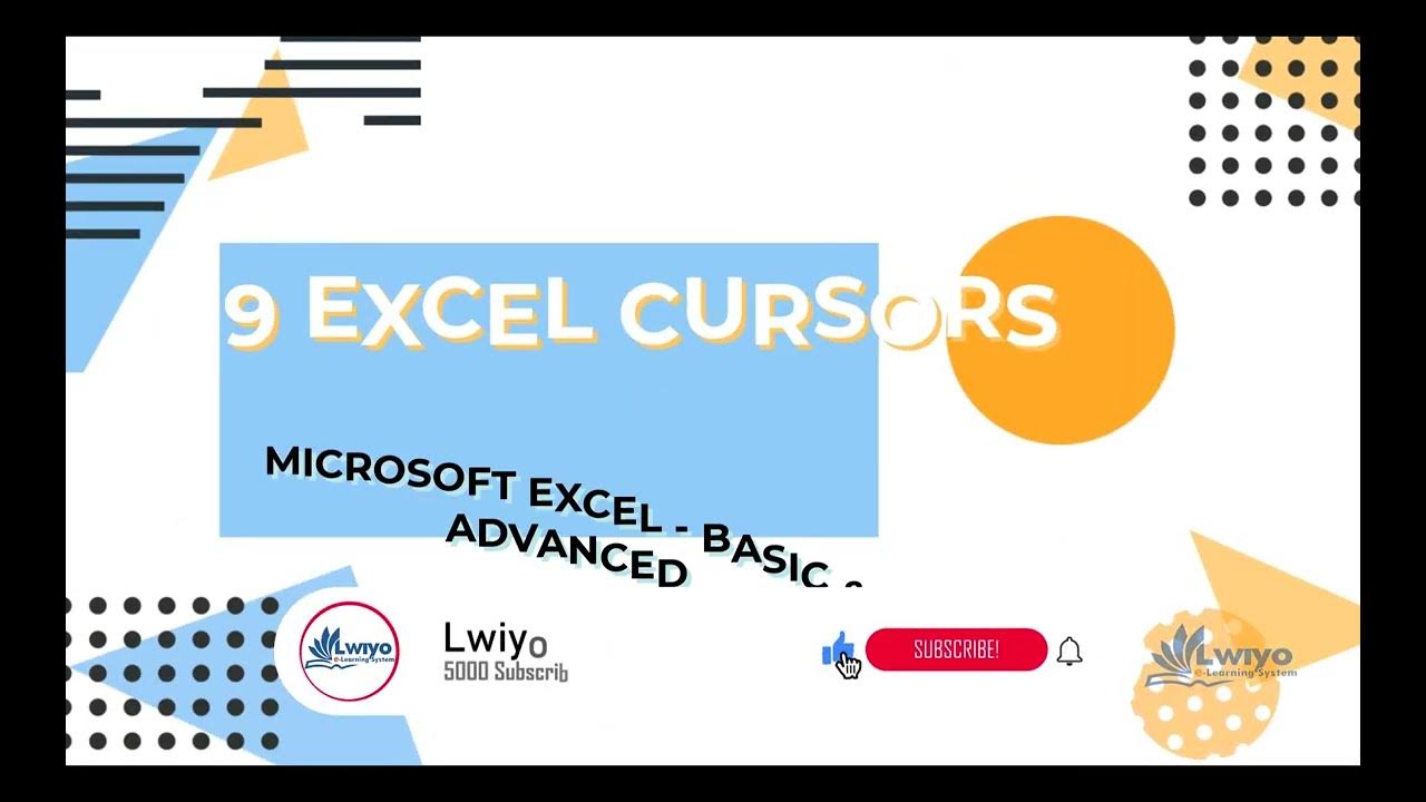 The 9 types Excel Cursors - YouTube