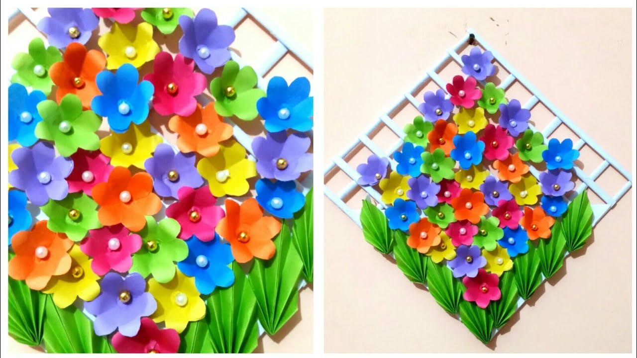 Paper wall hanging/diy craft/paper craft/handicraft design - YouTube